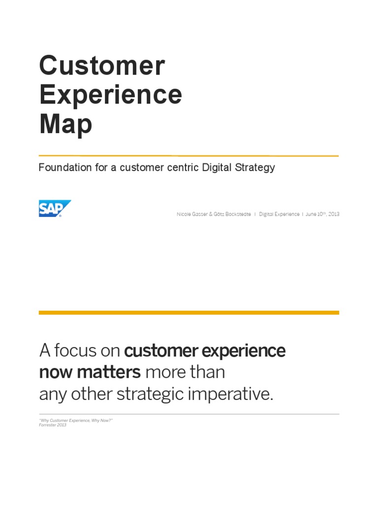 SAP Customer Experience Map - Presentation | PDF | Business Process ...