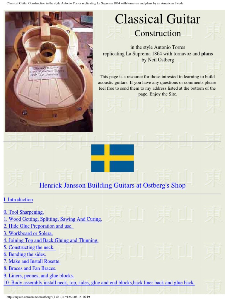Classical Guitar Construction