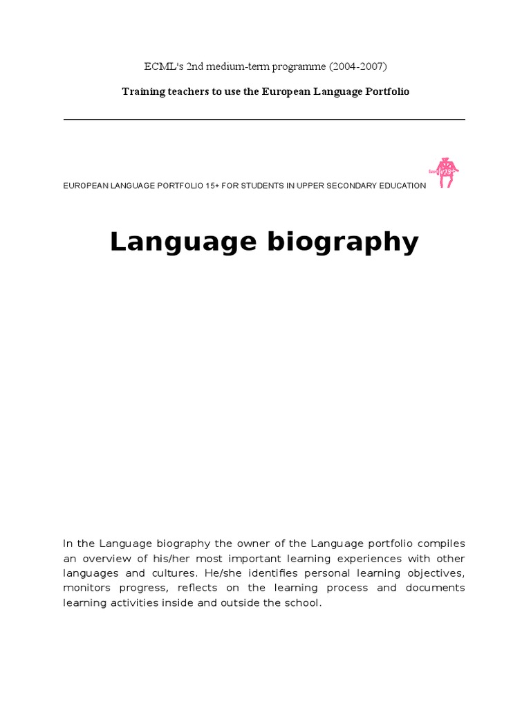 Language Biography | PDF | Ellipsis | Secondary Education