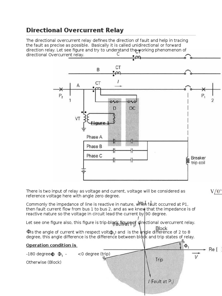 Directional Overcurrent Relay-Qnowledge | Relay | Electricity