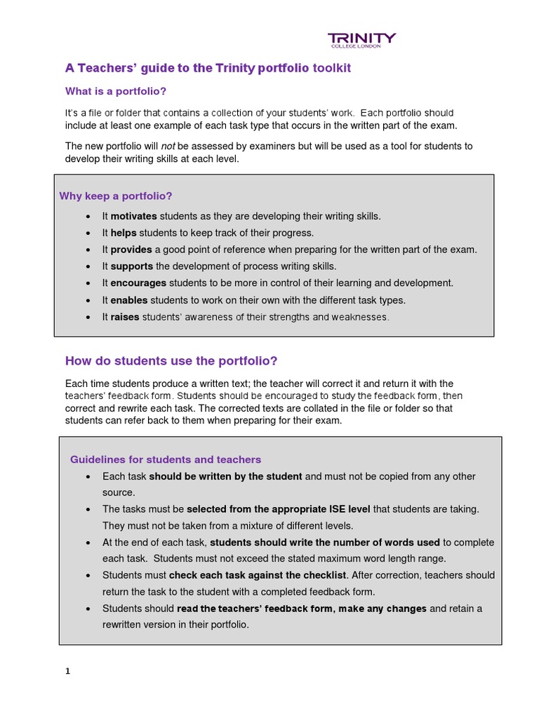 ISE III Portfolio Toolkit | PDF
