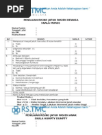Penilaian Resiko Jatuh Pasien Dewasa Skala Morse Fall Scale | PDF