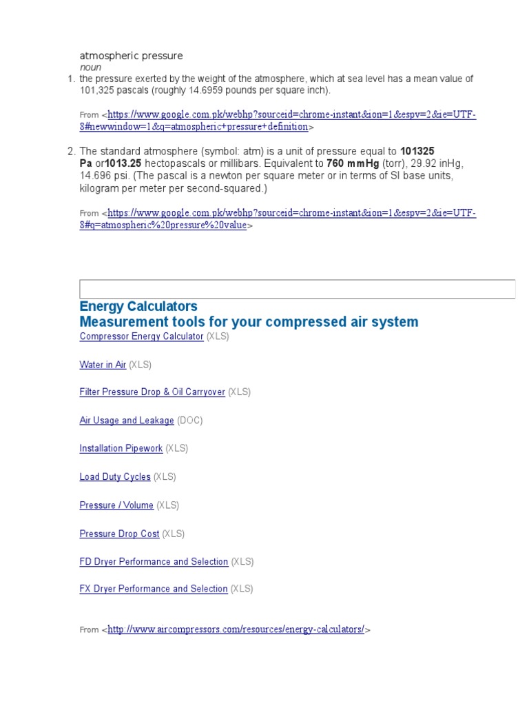 Air Compressor | PDF | Gas Compressor | Pascal (Unit)
