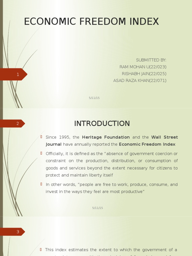 Economic Freedom Index PPT Final | PDF | Economic Freedom | Taxes