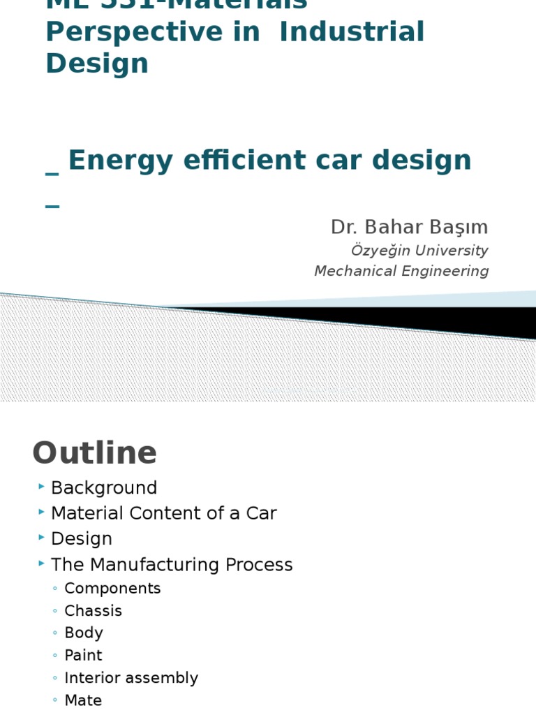 Project Presentation - Energy Efficient Car Design | PDF | Electric Car ...