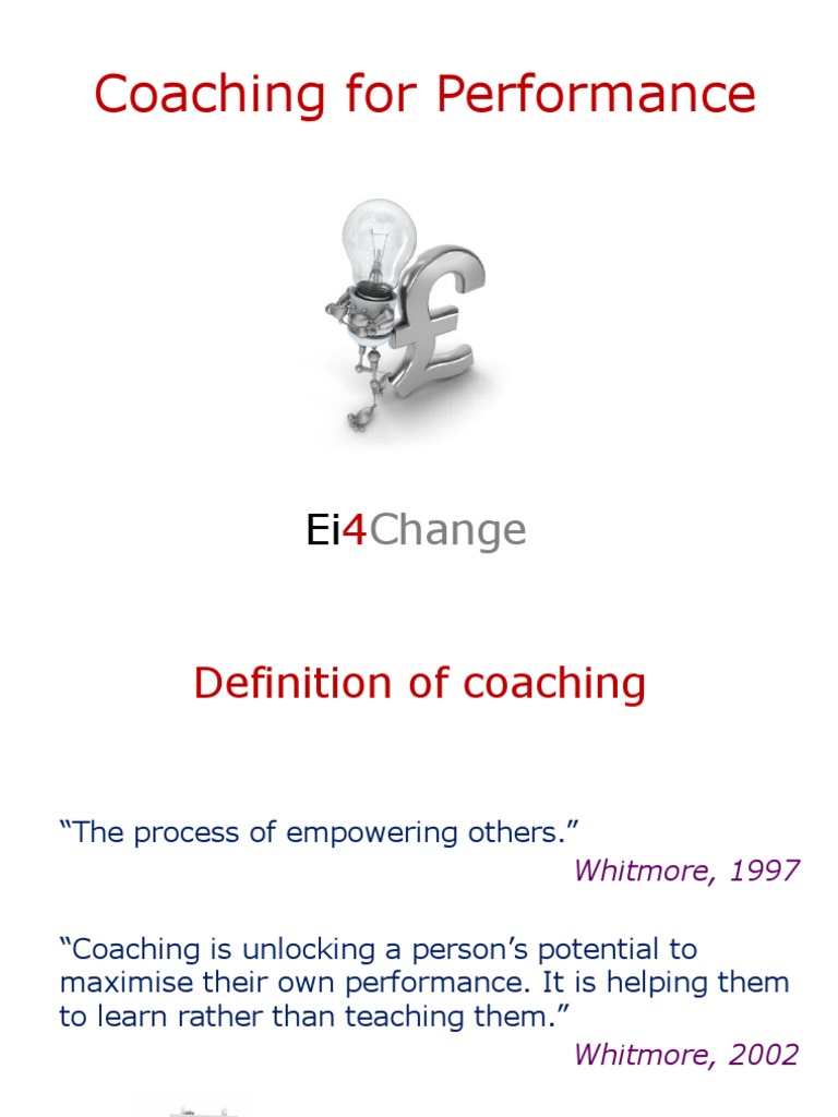 Coaching For Performance | PDF | Psychological Concepts | Cognitive Science