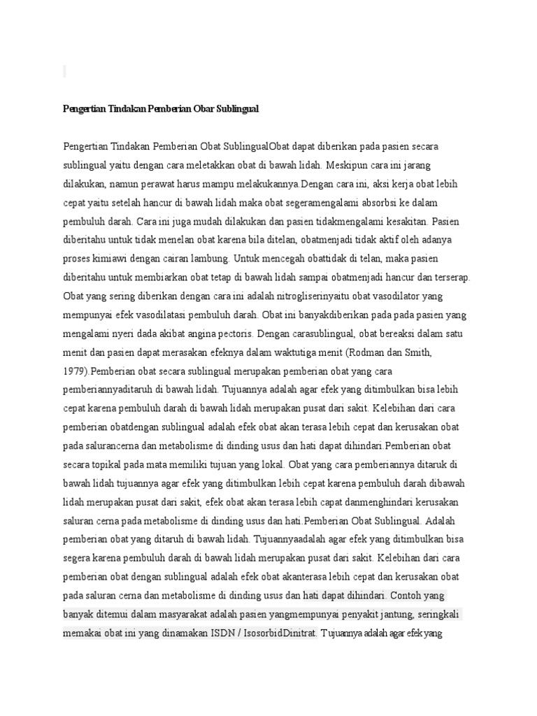 Panduan Obat Sublingual | PDF | Kesehatan Holistik