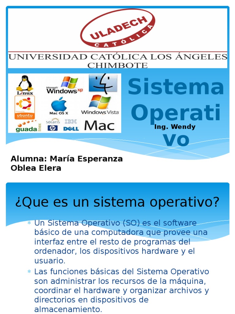 SISTEMAS OPERATIVOS-diapositivas | PDF | Distribución de Linux | Unix