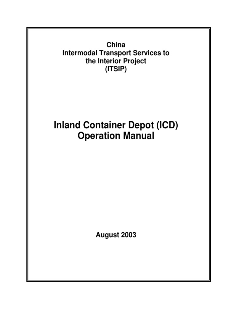 Inland Container Deport ICD | PDF | Containerization | Cargo