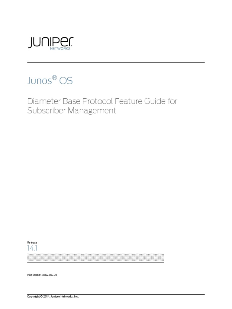 Diameter Base Protocol Feature Guide For Subscriber Management | PDF | Radius | Command Line ...