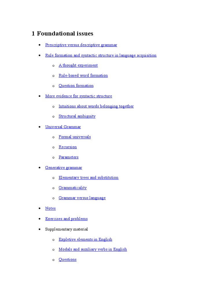 Introduction To Generative Grammar PDF Phrase Subject Grammar 