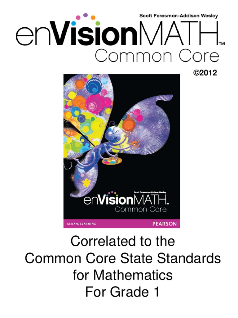 EnVision CC To CCSSM Grade 1 | PDF | Common Core State Standards ...