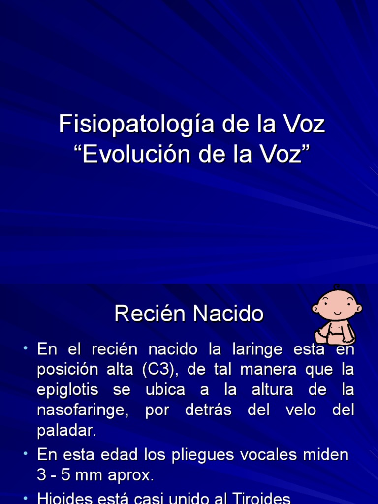 Fisiopatología y evolución de la voz | PDF | Laringe | Adultos