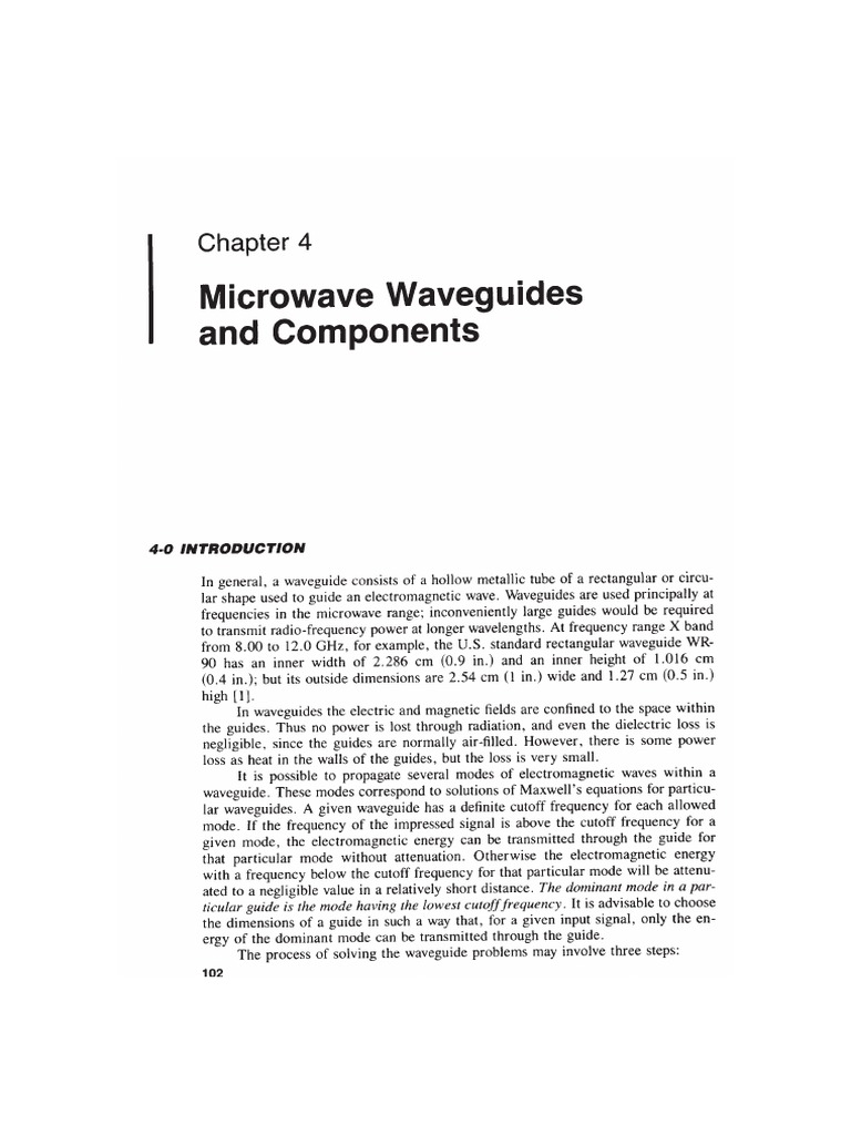 MicroWave Waveguides and Components | PDF