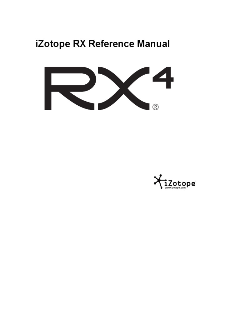 Izotope Rx4 Manual | PDF | Electromagnetic Interference | Distortion