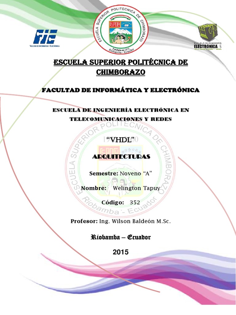 Deber VHDL 3 | PDF | Vhdl | Programación de computadoras