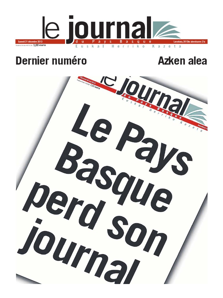 Le Journal Du Pays Basque: Dernière Édition - Edizioa | PDF | Pays ...