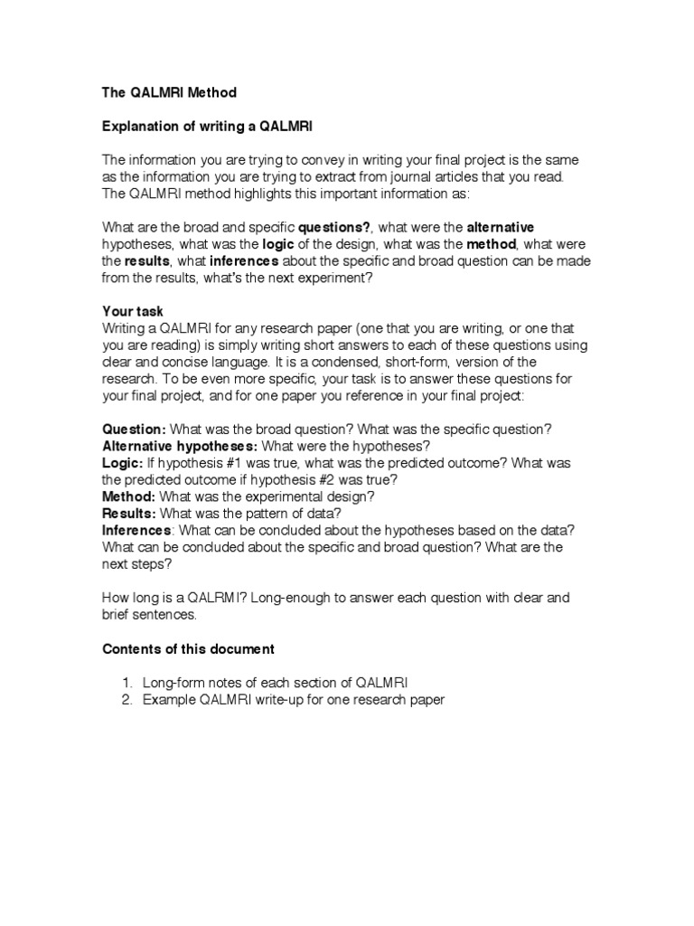 0. Qalmri Method | Experiment | Perception | Free 30-day Trial | Scribd