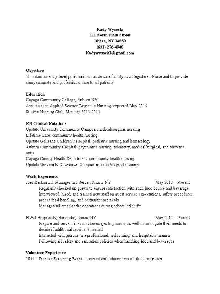 Kady Wysocki Resume | PDF