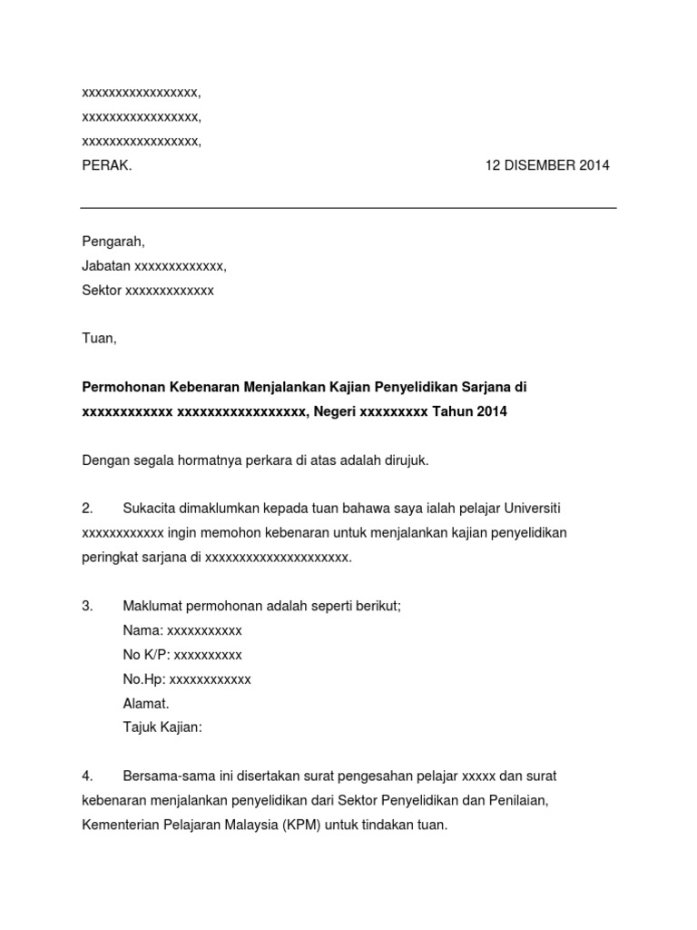 Contoh Surat Rasmi | PDF