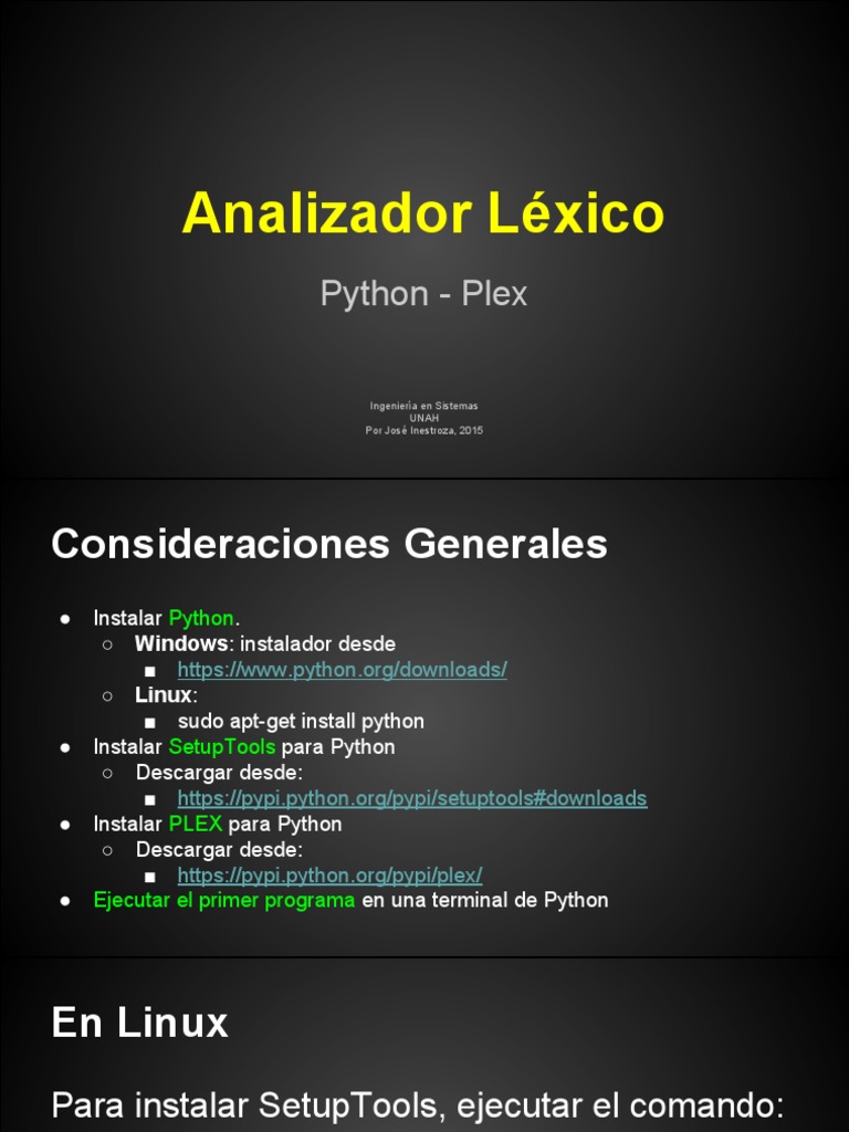 Lenguajes de Programación - Python - Plex | PDF