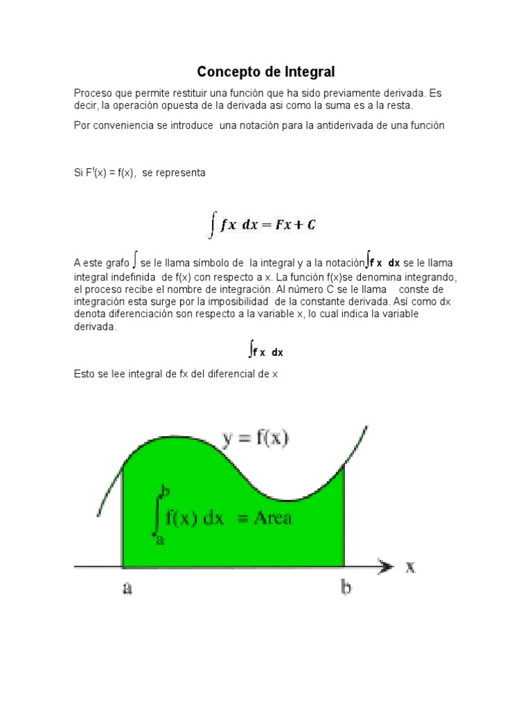 Concepto de Integral | PDF