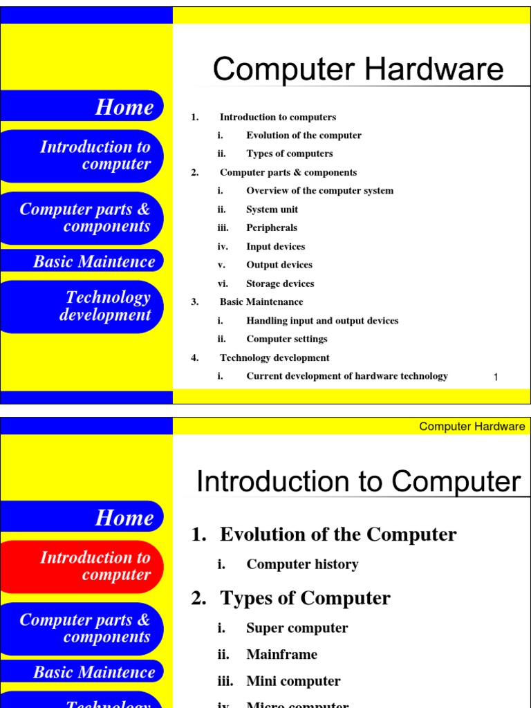 Introduction to Computer Hardware | PDF | Computer Data Storage | Random Access Memory