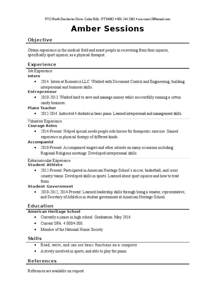 Resume Amber | PDF
