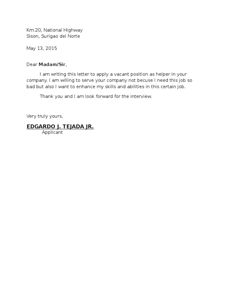 App Letter | PDF