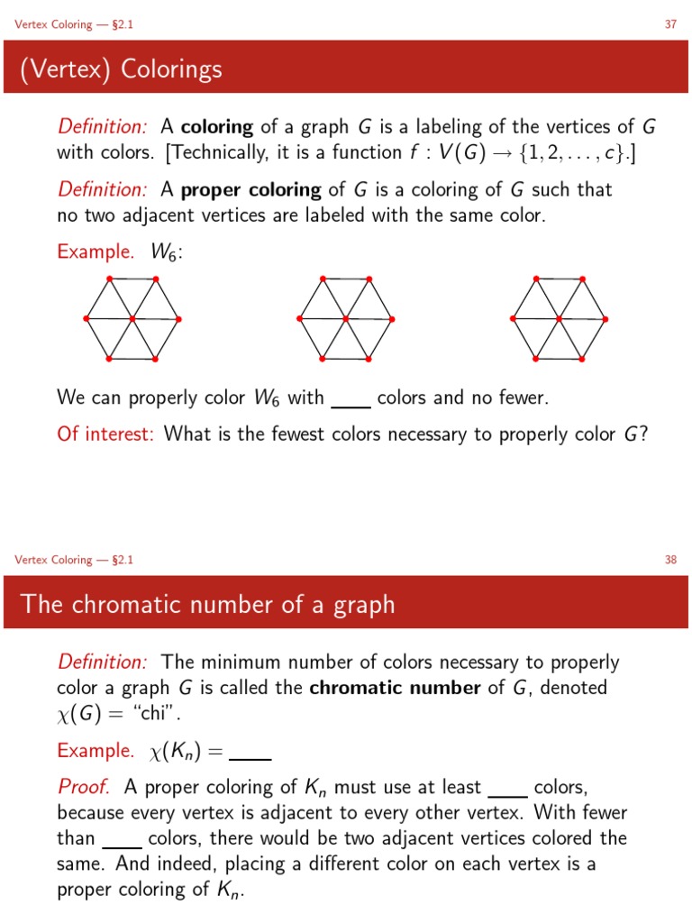 Graph Coloring Basics and Key Theorems | PDF | Vertex (Graph Theory ...
