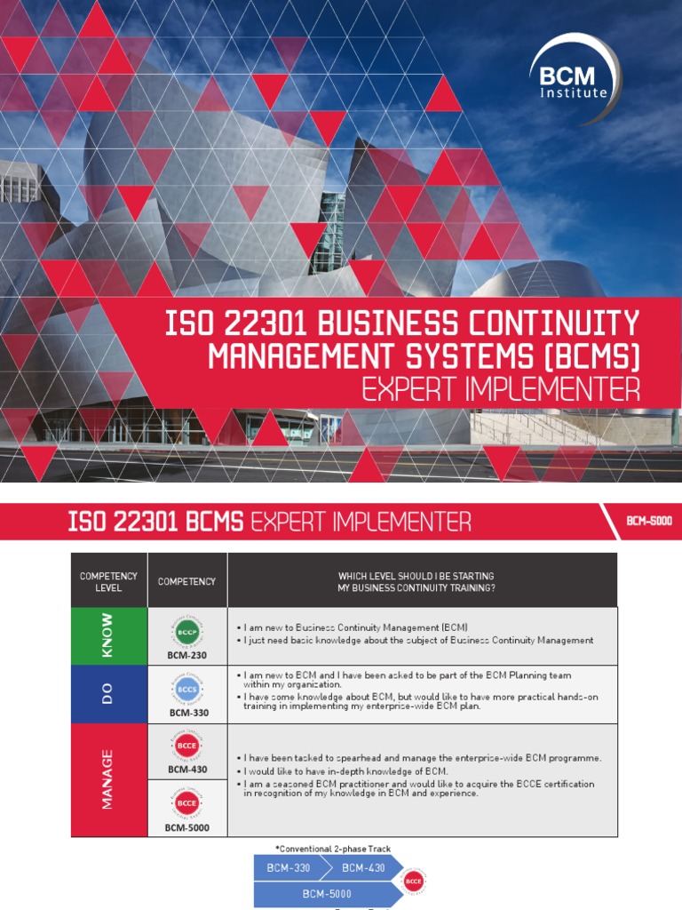Iso22301 bcm5000 SG | PDF | Business Continuity | Accountability