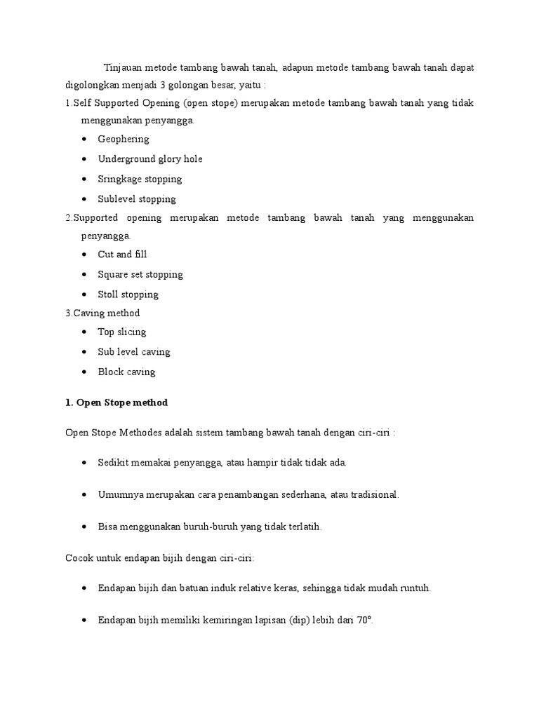 TBT Caving Method | PDF