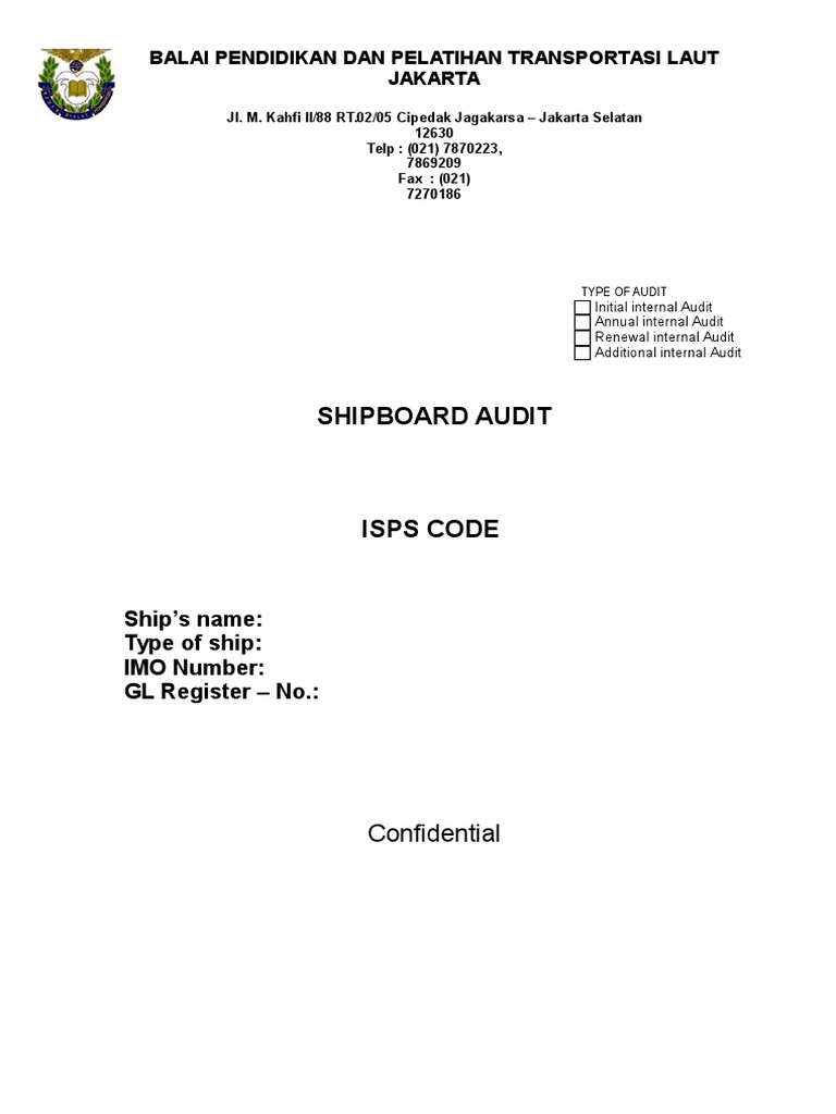 Soal Jawab Internal Shipboard Audit Checklist ISPS | PDF | Access ...