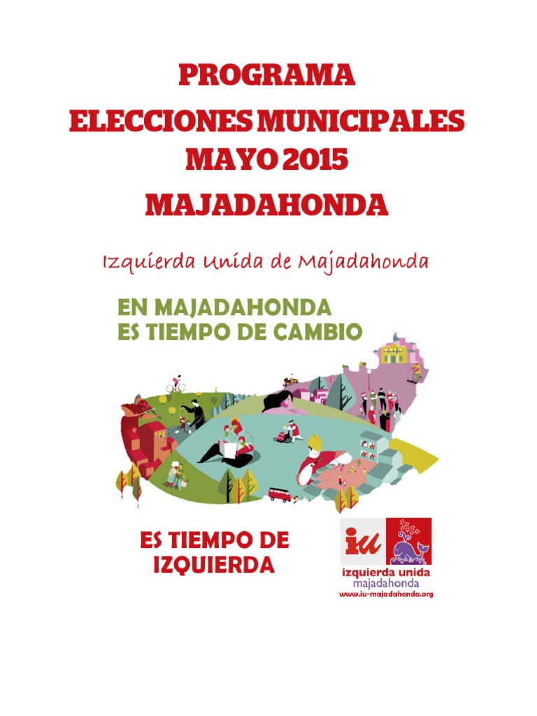Programa Electoral de IU-LV Majadahonda 2015 | PDF | Trabajo Social | Residuos