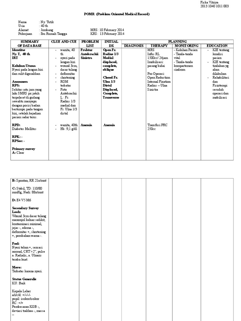 Pomr Bedah Fraktur | PDF