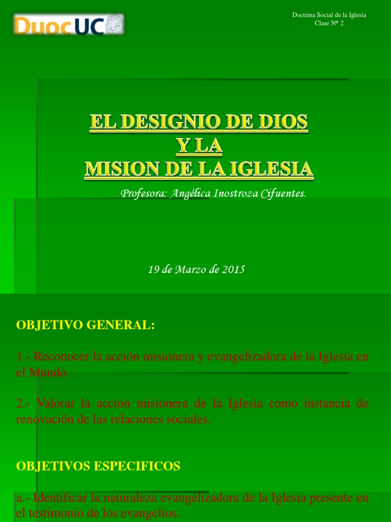 El Designio de Dios y La Mision de La Iglesia PDF | PDF | Doctrina ...