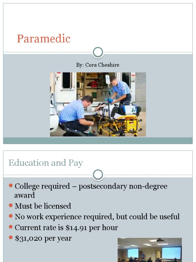 Paramedic Career Overview: Pay & Outlook | PDF