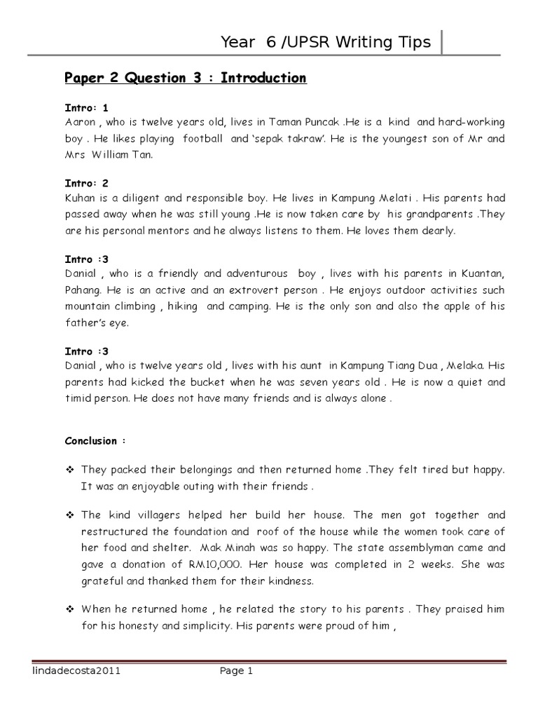 Year 6 Writing Tips | PDF