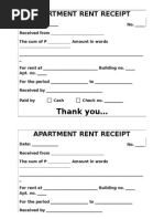 House Rent Receipt Template | PDF