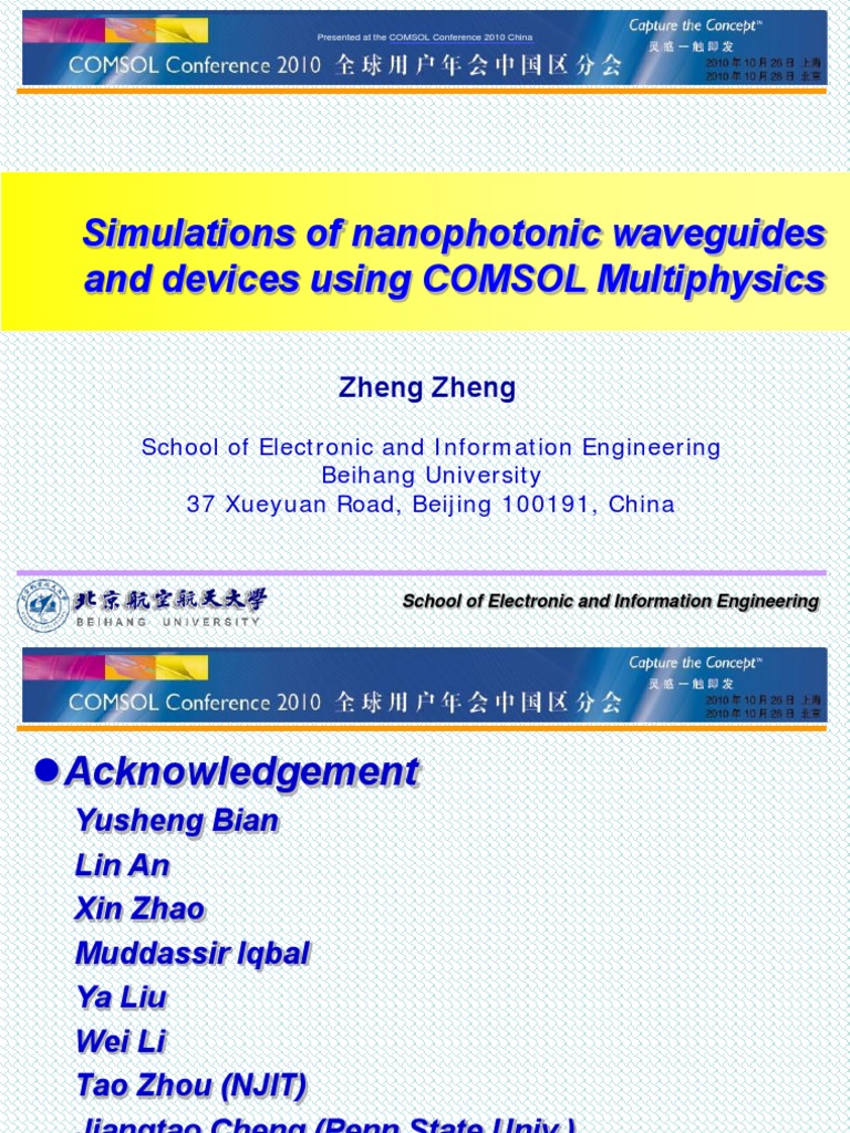 Waveguides in COMSOL | Download Free PDF | Dispersion (Optics ...