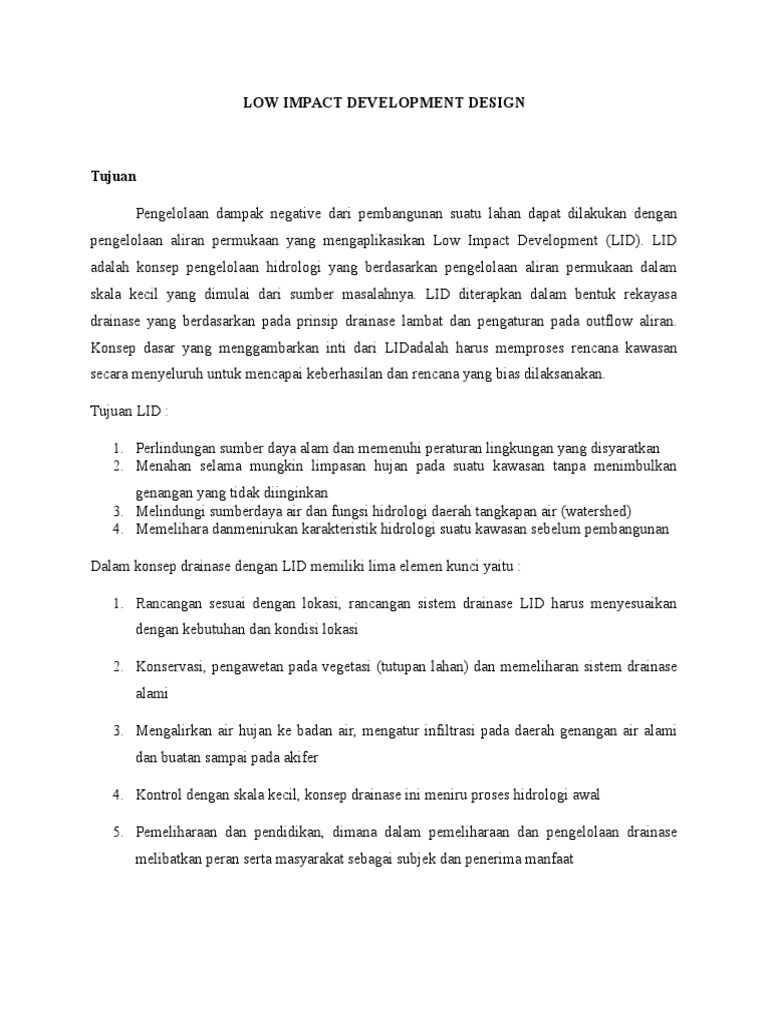 Low Impact Development Design | PDF