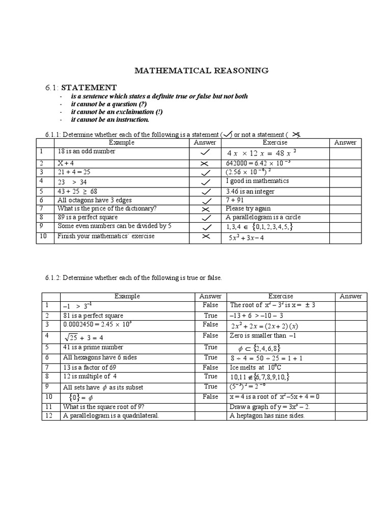 Chapter 4 Mathematical Reasoning | PDF | Argument | Logical Consequence
