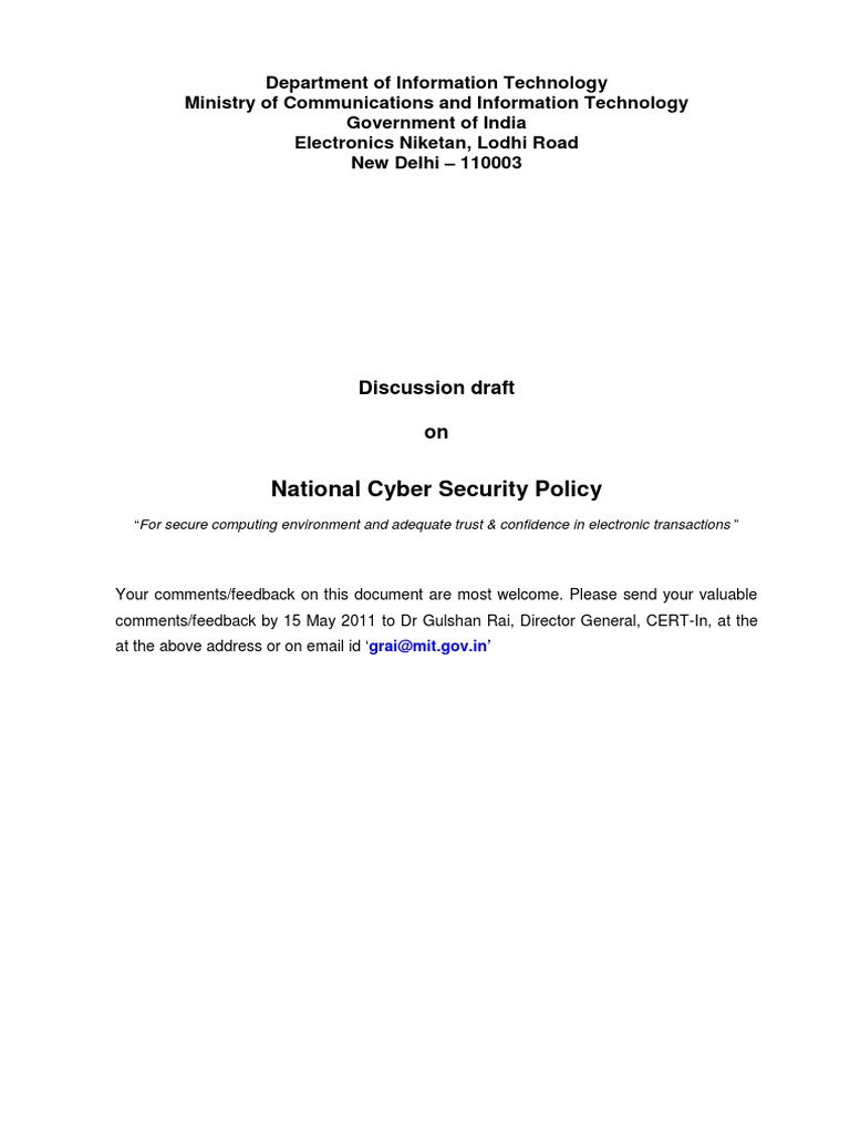 Cyber Security Policy PDF