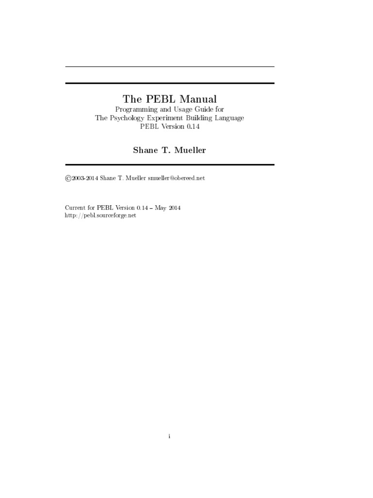 PEBLManual0 14 | PDF | Command Line Interface | Typefaces