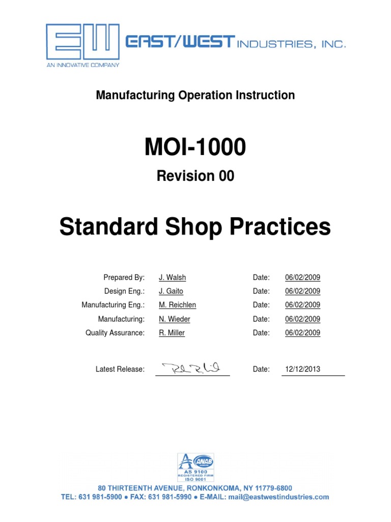 Manufacturing Operation Instruction | PDF | Machining | Sheet Metal