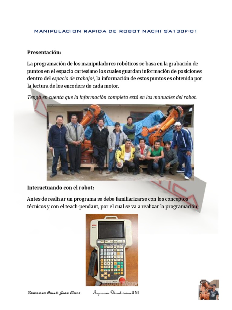Manual Robot Nachi 110324172550 Phpapp02 PDF | PDF | Movimiento (física ...