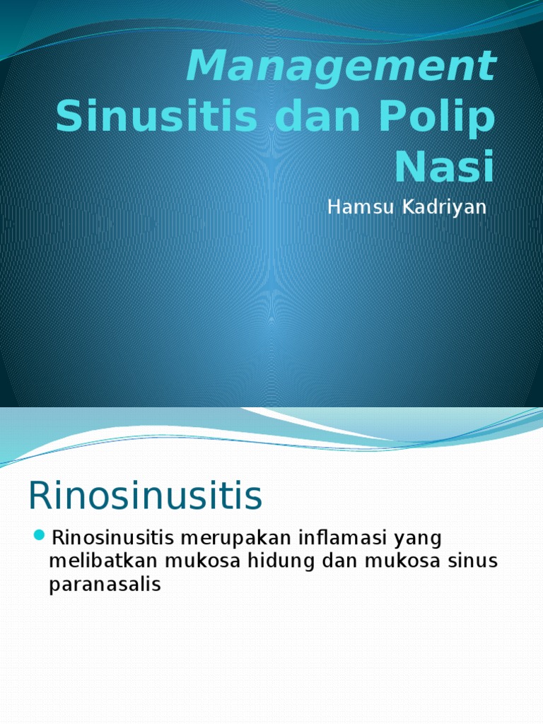 Management Sinusitis Dan Polip | PDF | Wellness | Science & Mathematics