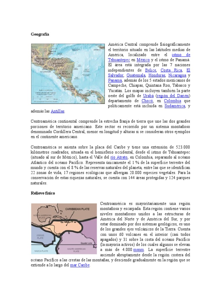Centroamerica Informacion Geografica | Centroamérica | Américas