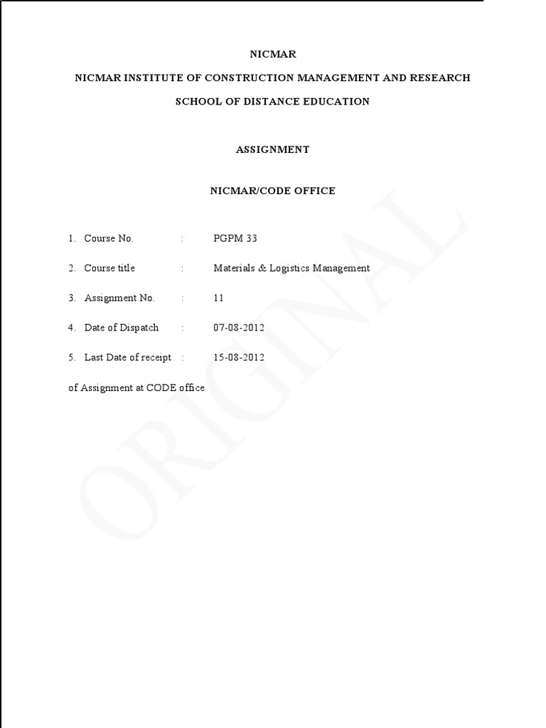 (511556690) PGPM 33 Nicmar Assignments | PDF | Tractor | Industrial ...