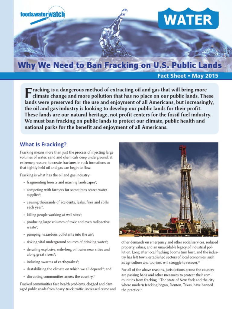 Why We Need To Ban Fracking On U.S. Public Lands | PDF | Hydraulic ...